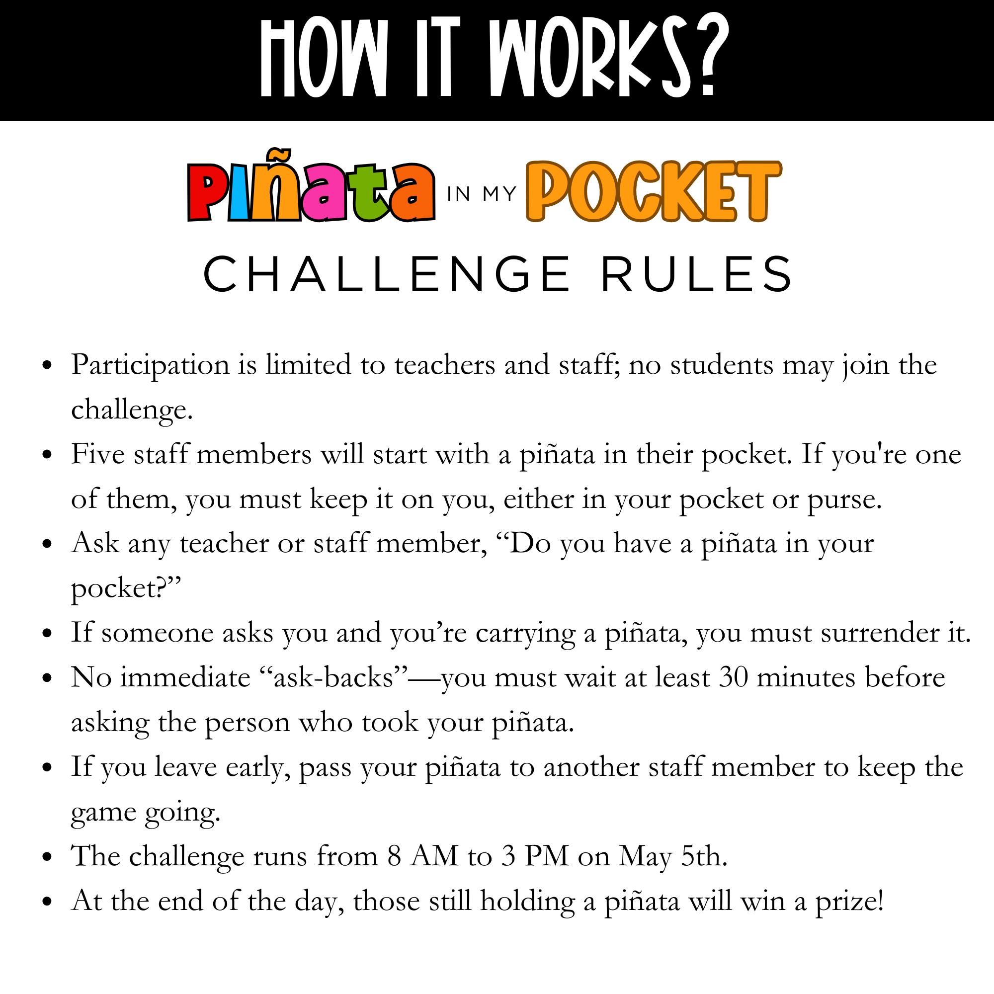 Fiesta Teacher Appreciation Game Flyer Bundle, Cinco De Mayo Piñata in ...