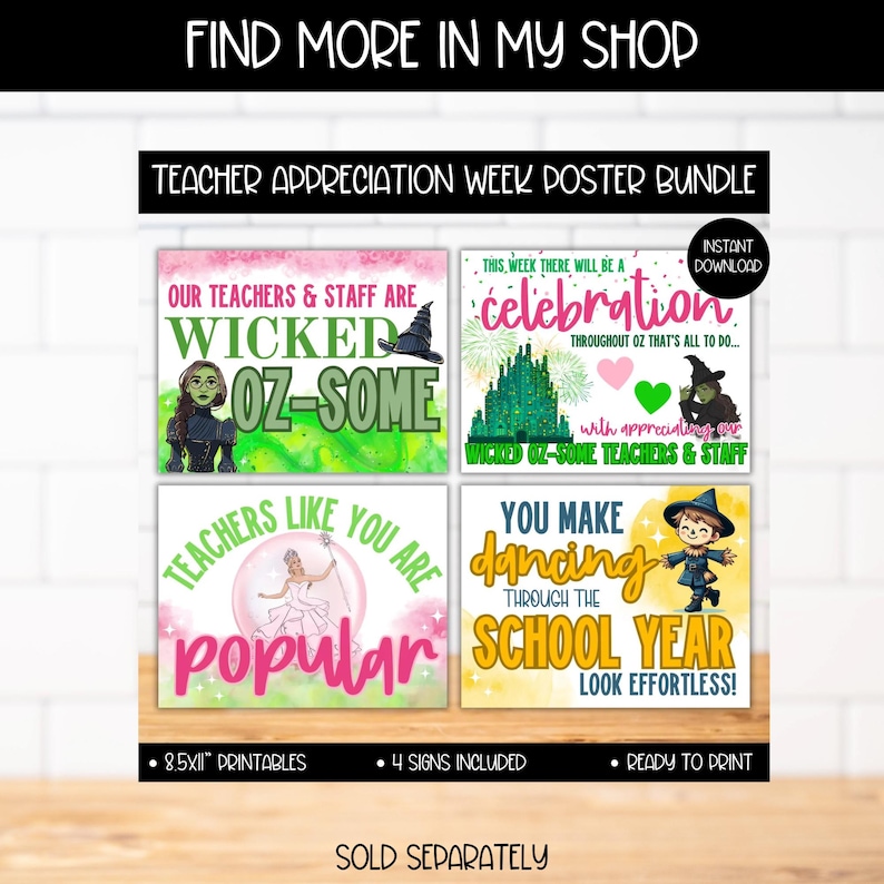 Wicked Teacher Appreciation Week Theme Water Bottle Labels, Wizard of ...