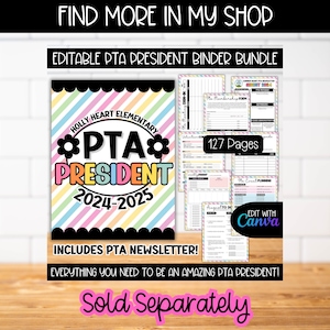 PTA PTO Monthly Newsletter Flyer Bundle Canva Template, Pta Pto School ...