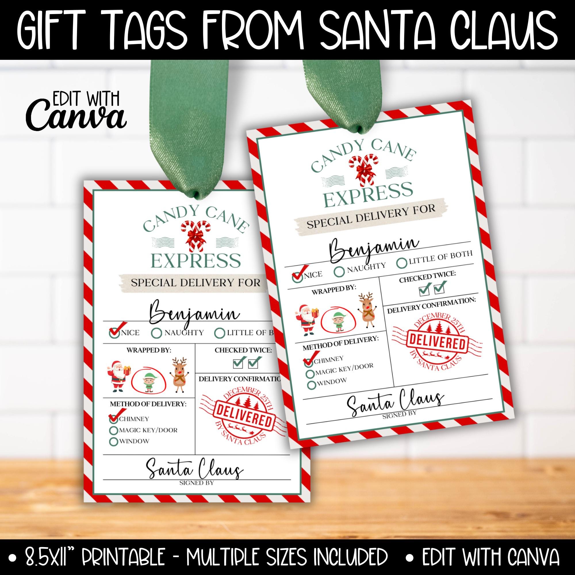 Personalized Christmas Gift Tags From Santa, Santa Gift Tag, Special ...