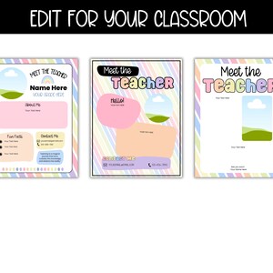 Meet the Teacher Flyer Editable Template, Classroom Open House, Meet ...