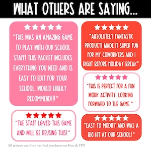 Valentine's Day Pocket Staff Morale Teacher Appreciation Game Flyer ...