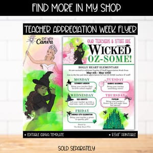 Wicked Teacher Appreciation Week Theme Gift Card Holder Template Bundle ...