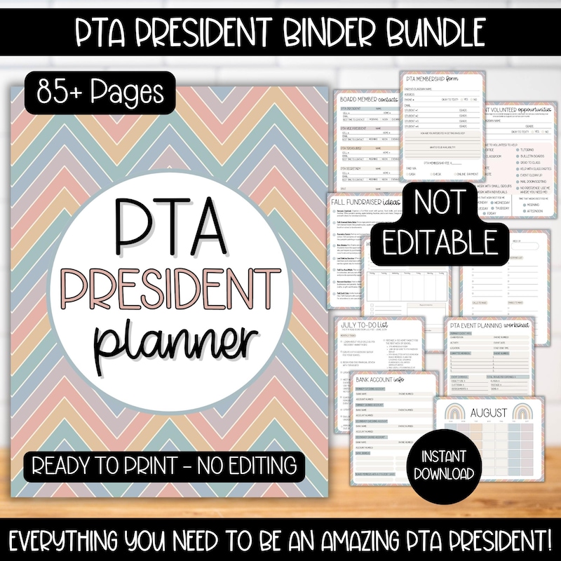 Pta President Binder - Etsy