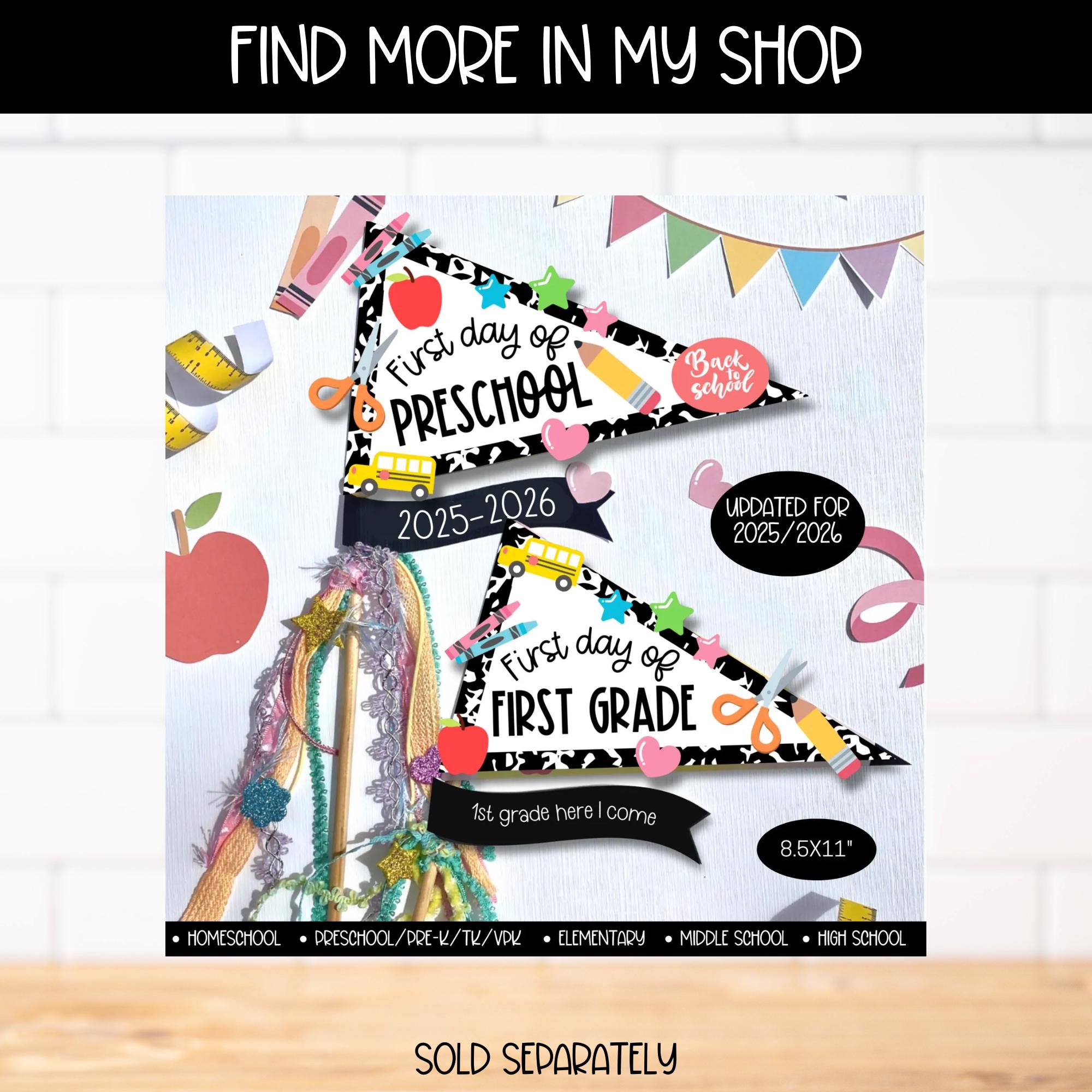 First Day of TK Sign Printable, First Day of Transitional Kindergarten ...