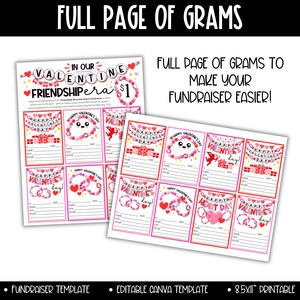Valentine's Day Friendship Bracelet Grams Fundraiser Flyer Template ...