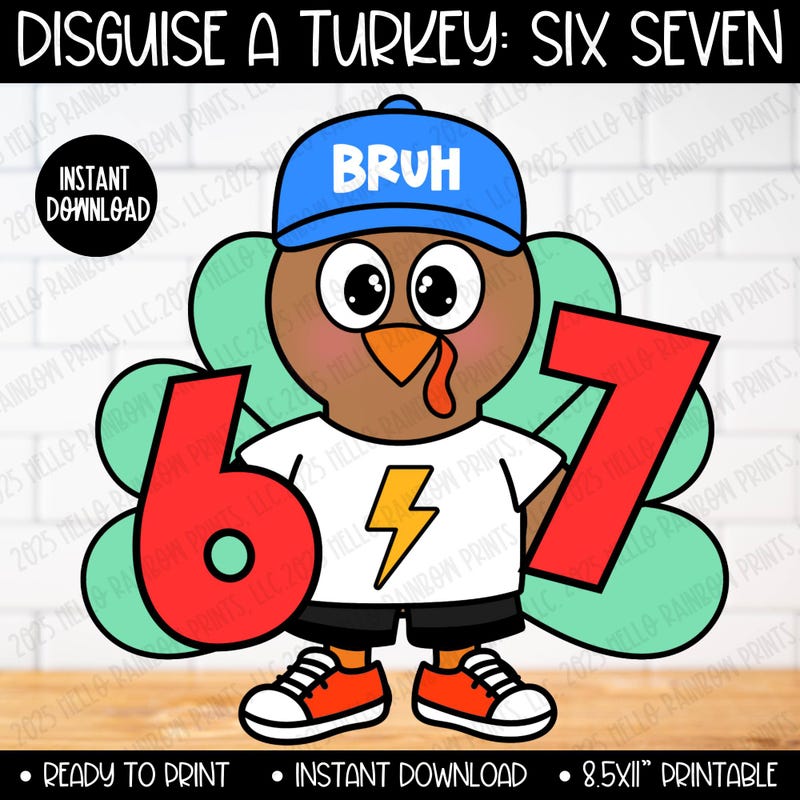 Turkey With Six Seven - Etsy
