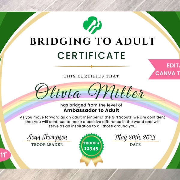 Girl Scout Bridging Ceremony Program - Etsy