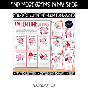Valentines Day Fundraiser Flyer Forms Tag Template PTA PTO Fundraising ...