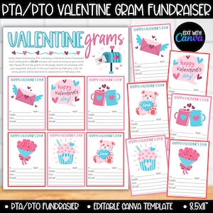 Valentine's Day Fundraiser Flyer Forms Tag Template PTA PTO Fundraising ...