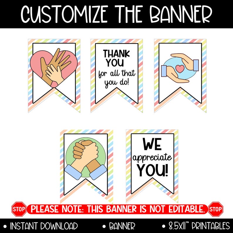 Case Manager Week Appreciation Gift Tag Banner Bundle, Case Management ...