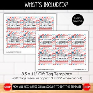 Nurse Practitioner Appreciation Week Editable Gift Tag, Thank You Gifts ...