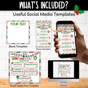 Editable Holiday School Spirit Week Era Theme Calendar Flyer, PTA PTO ...