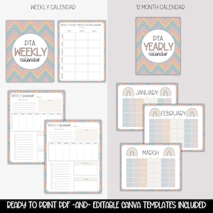 EDITABLE PTA President Planner, PTA Binder Template Bundle, Pta ...