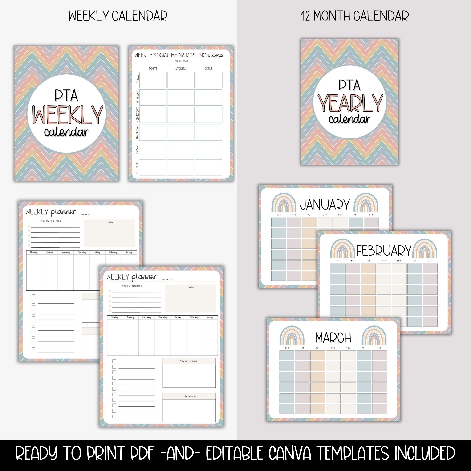 EDITABLE PTA President Planner, PTA Binder Template Bundle, Pta ...