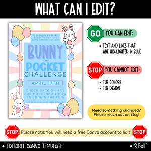 Easter Bunny in My Pocket Teacher Appreciation Game Flyer Bundle ...