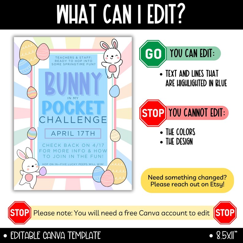 Easter Bunny in My Pocket Teacher Appreciation Game Flyer Bundle ...