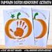 2025 Halloween Pumpkin Handprint Footprint Toddler Baby Printable Art ...
