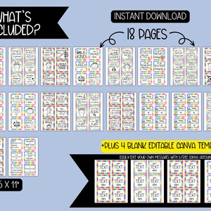 First Day of School Lunchbox Notes for Girls Boys Kindergarten First ...