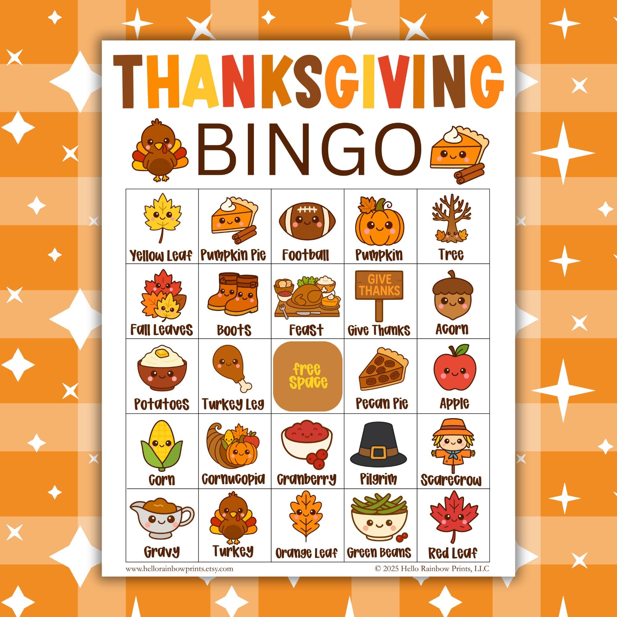 Thanksgiving Turkey BINGO Game for Kids, Thankful Classroom Bingo Group ...