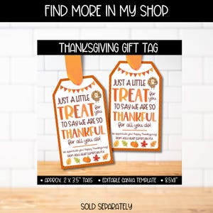 Editable Thanksgiving Pumpkin Pie Gift Tags for Teacher Coworkers ...