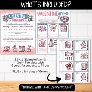 Valentines Day Fundraiser Flyer Forms Tag Template PTA PTO Fundraising ...