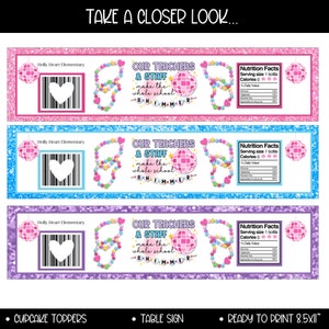 Teacher and Staff Appreciation Week Water Bottle Labels Stickers ...