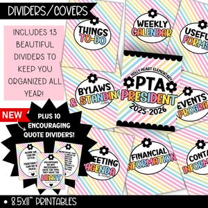 Editable PTA President Planner Canva BUNDLE, Membership Forms ...