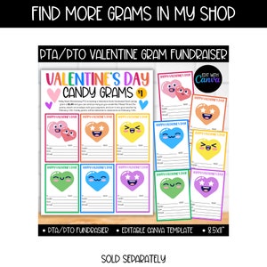 Valentines Day Fundraiser Flyer Forms Tag Template PTA PTO Fundraising ...