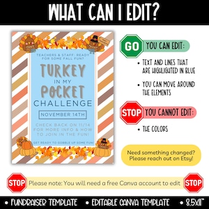 Thanksgiving Turkey Office Work Pocket Game Printable, Fall Team ...