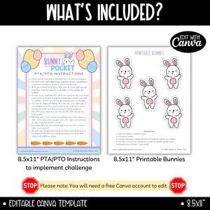 Easter Bunny in My Pocket Teacher Appreciation Game Flyer Bundle ...