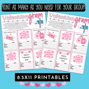 PTA PTO Valentine's Day Candy Gram School Fundraiser Flyer Template ...
