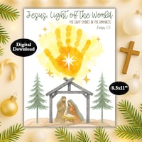 Nativity Scene Christmas Handprint, Christian Christmas Craft for ...