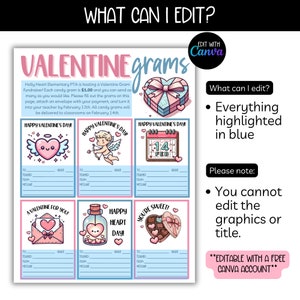 Valentine's Day Fundraiser Flyer Forms Tag Template PTA PTO Fundraising ...