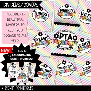 Editable PTA President Planner Canva BUNDLE, Membership Forms ...