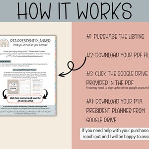 PTA President Planner Binder Printable Calendar Sign-in Budget ...