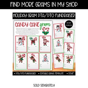 PTA PTO Christmas Holiday Gram Fundraiser Flyer Template, Winter School ...