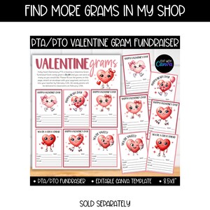 Rainbow Valentine's Day Candy Gram Fundraiser Flyer Forms Tag Template ...