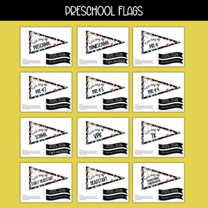 First Day of School Composition Flag Bundle, 1st Day of School Pennant ...