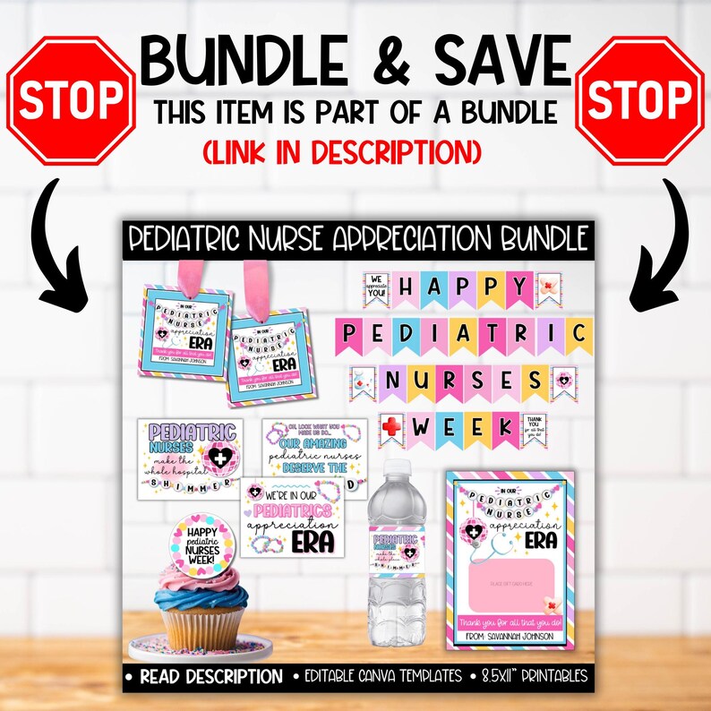 Pediatric Nurse PICU Appreciation Week Water Bottle Labels Template ...