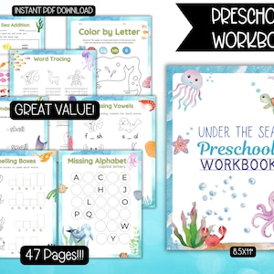 Toddler Ocean Busy Book | Preschool Curriculum ABC Math Counting ...