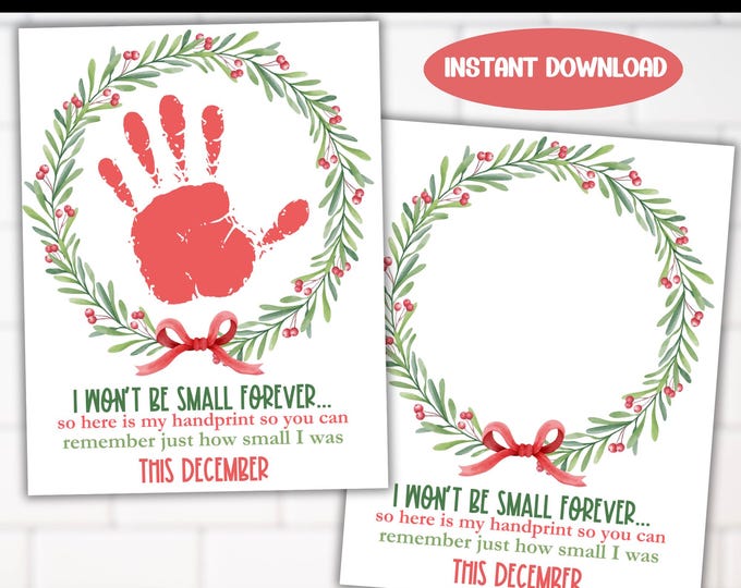 Christmas Holiday Winter Mitten Handprint Poem Toddler Baby Printable ...