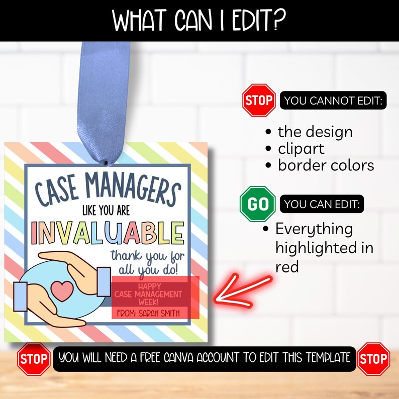 Case Manager Week Gift Tag, Case Resource Management Appreciation Week ...