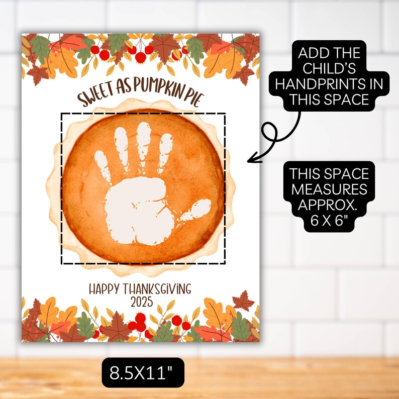 Thanksgiving Pumpkin Pie Handprint Craft Download, 2025 Fall Preschool ...