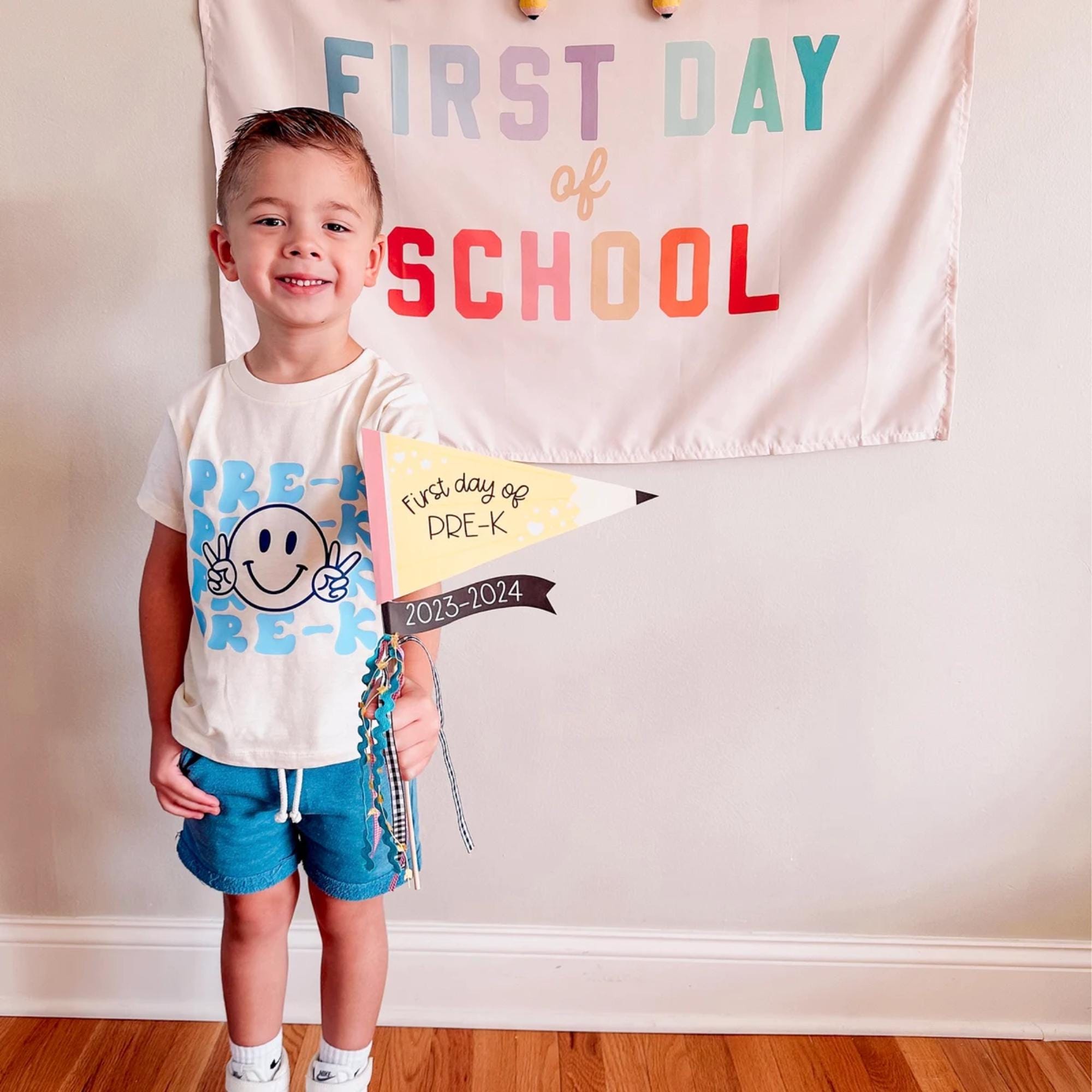 First Day of School Pencil Flag Prop Bundle, 25-26 1st Day High School ...