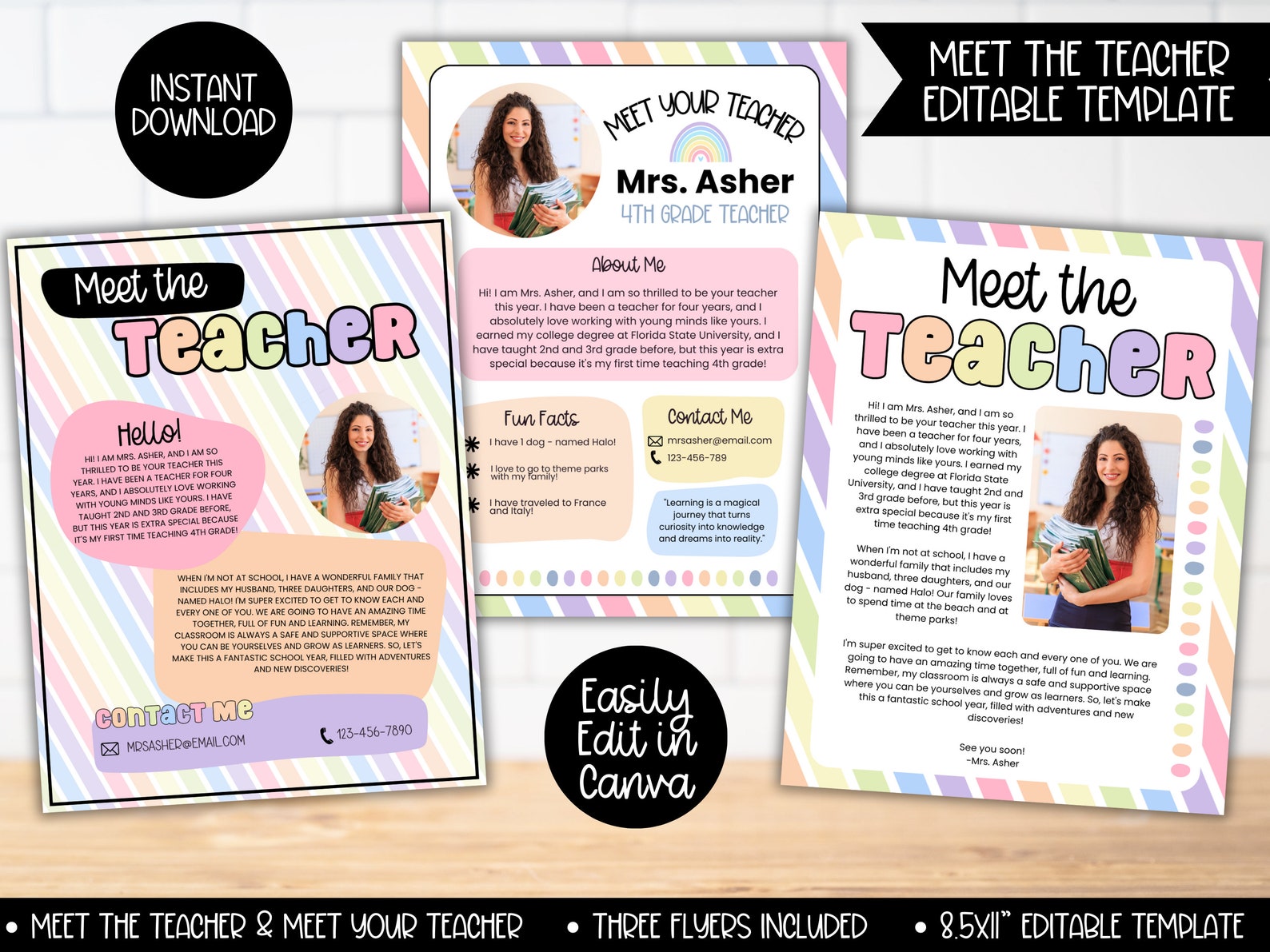 Meet the Teacher Flyer Editable Template Classroom Open - Etsy