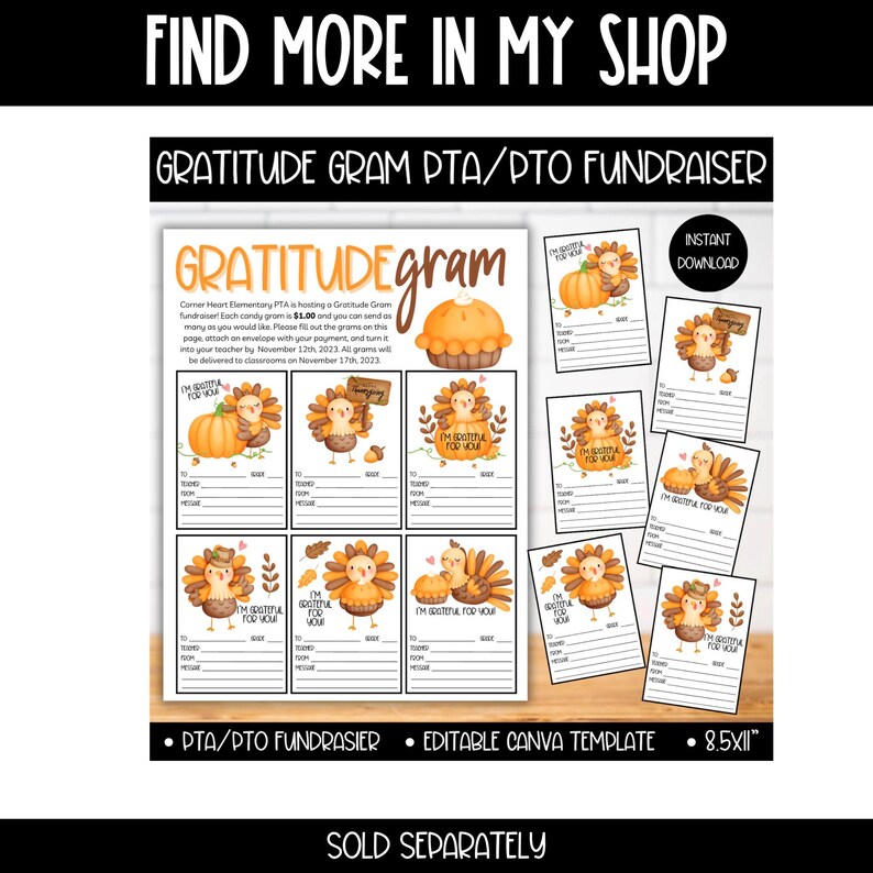 Gratitude Gram Bracelet Fundraiser Flyer Template, Grateful Era Grams ...