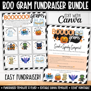 Boo Gram Fundraiser Flyer Template, PTA PTO Fall Candy Grams Fundraiser ...