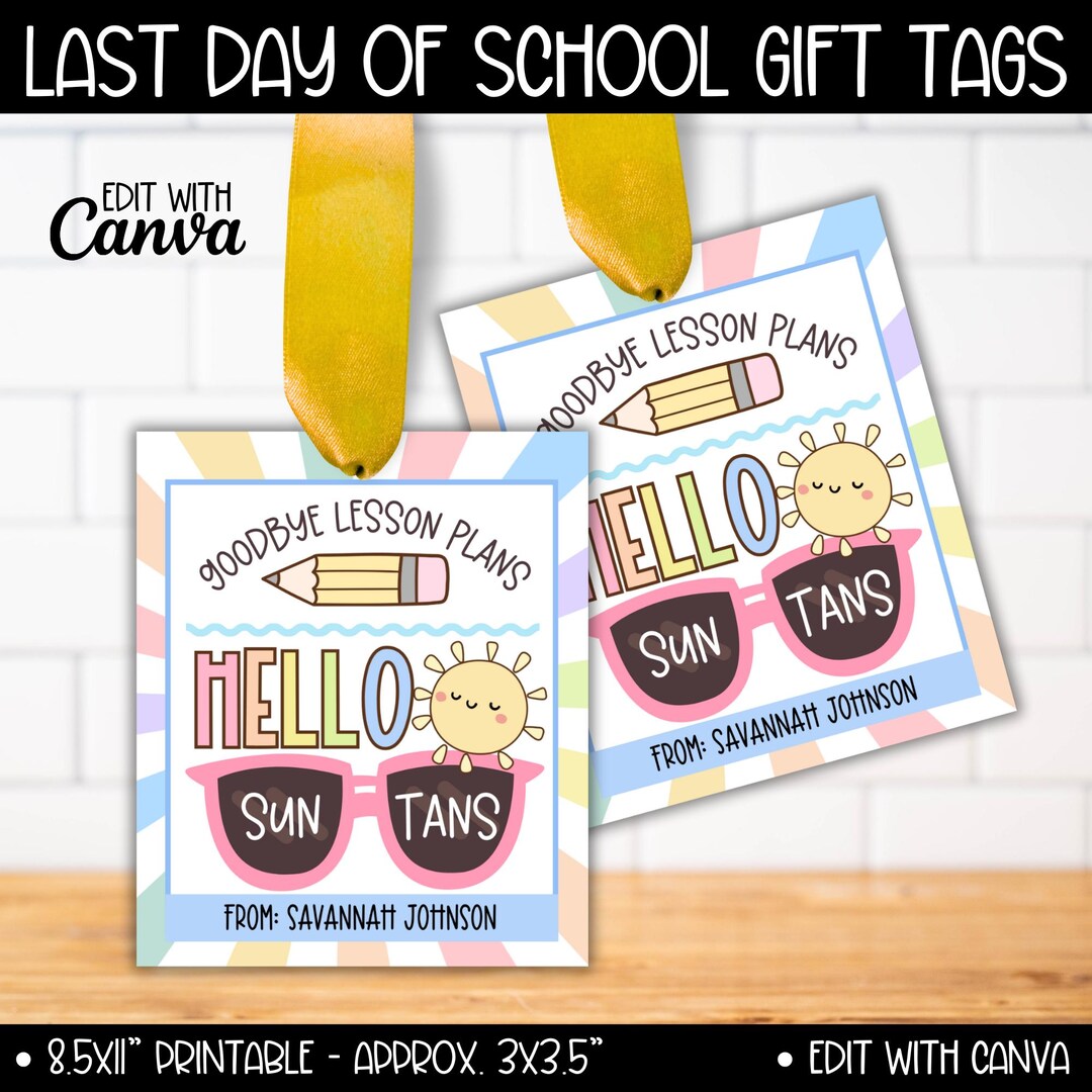 Last Day of School Teacher Staff Appreciation Goodbye Lesson Plans Gift ...