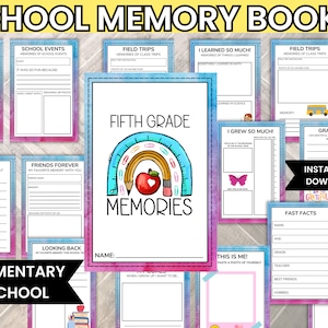 Fifth Grade Memory Journal | 5th Grade Memory Book | Elementary School ...